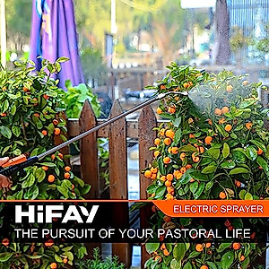 HIFAY ES4 Electric Sprayer 1 Gallon Built-in 4000mAh Rechargeable Battery, Copper-Nickel Spray Nozzle Makes The Spray More Delicate, The Telescopic Spray Rod Can Reach Further