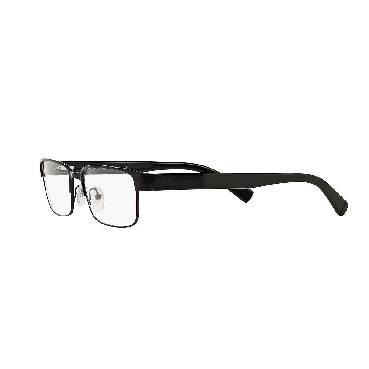 A|X ARMANI EXCHANGE Men's AX1017 Rectangular Prescription Eyeglass Frames, Black/Demo Lens, 56 mm