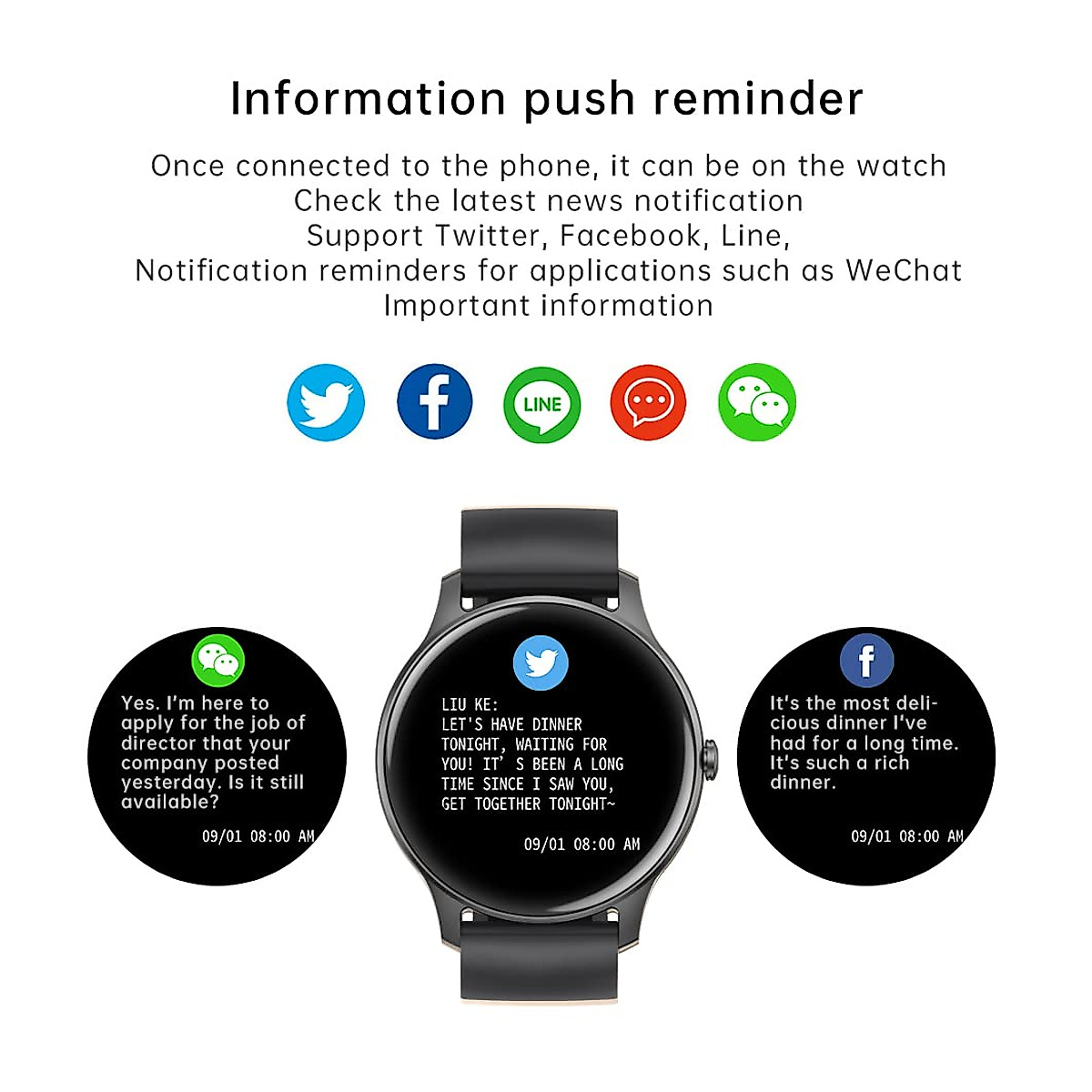 HYSTORM Smart Watch 2022, 44mm Fitness Tracker Smart Watch for Android Phones iOS Compatible IP68 Waterproof Heart Rate Blood Oxygen Monitor Watch
