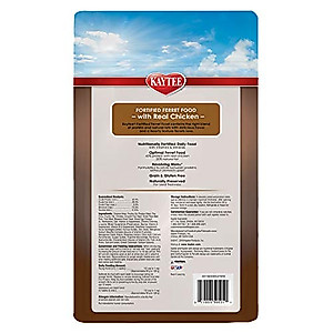 Kaytee Fortified Premium Pet Ferret Food Grain Free & Gluten Free with Chicken, 4 Pound