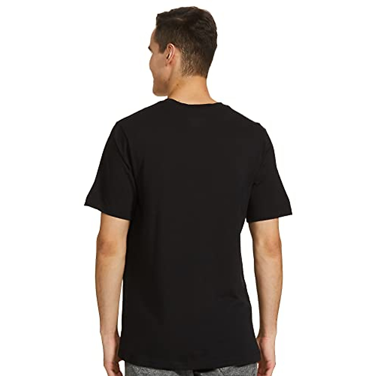 Jordan Men Short Sleeve Air Black/White/Red Wordmark T-Shirt - S
