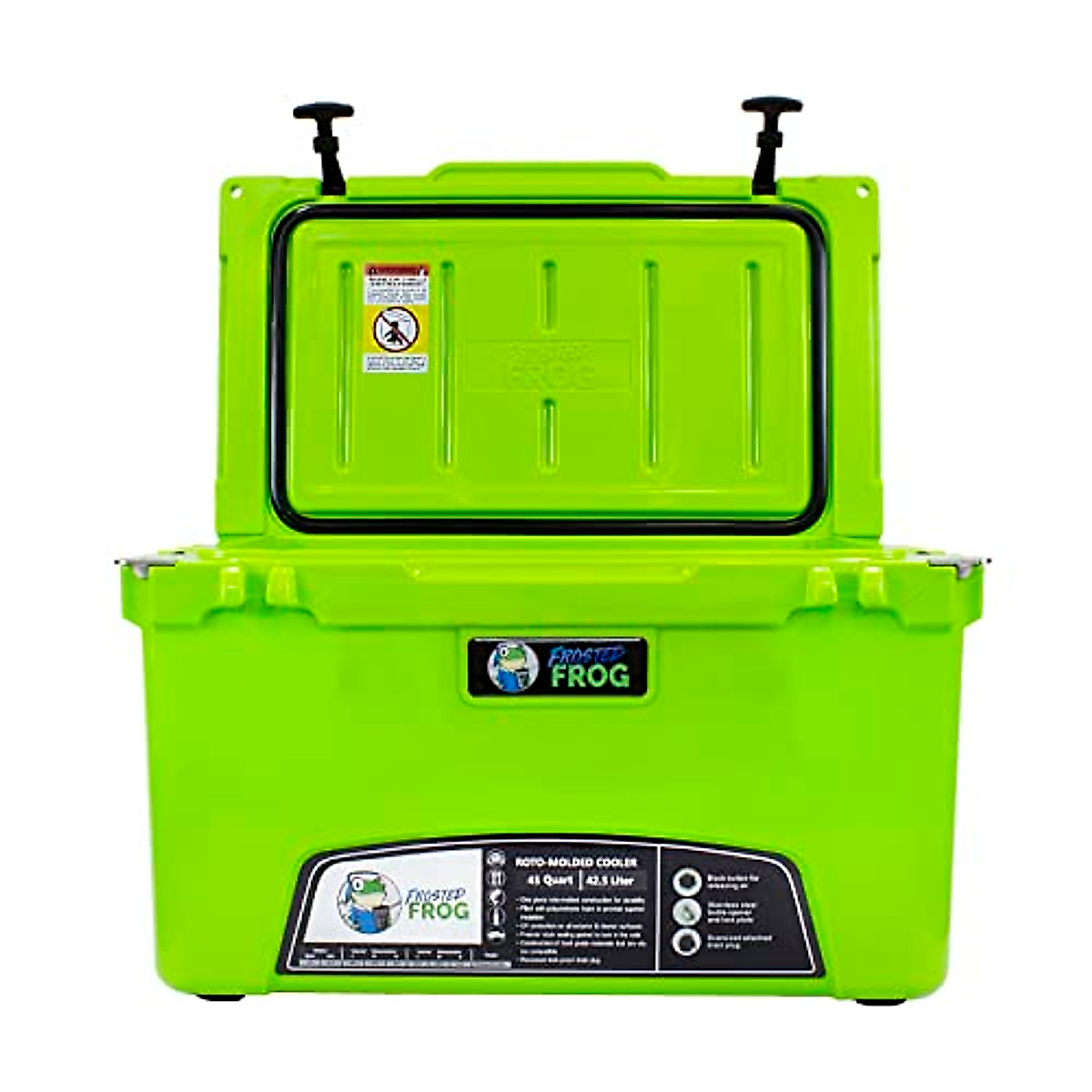 Frosted Frog Original Green 45 Quart Ice Chest Heavy Duty High Performance Roto-Molded Commercial Grade Insulated Cooler