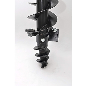 6" Diameter Reinforced 3-Point Auger Bit for 2" Round Drive Post Hole Diggers