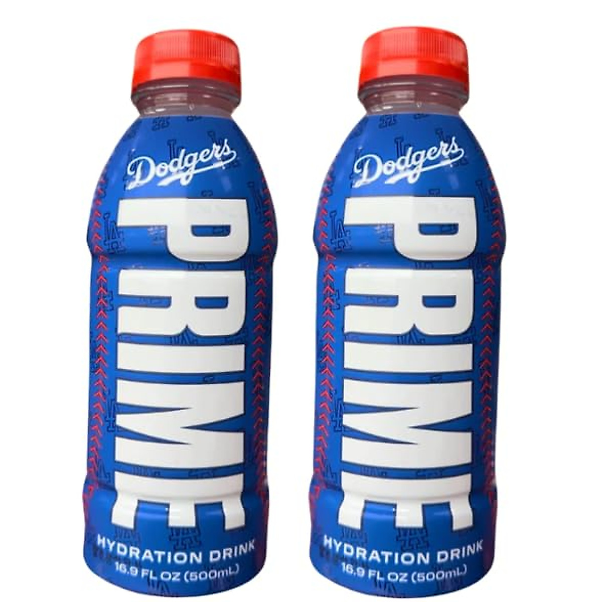 Prime Sports Drink Los Angeles Dodgers New Limited Edition - Two (2) Bottles of 16.9Fl oz Hydration Beverage. Logan Paul