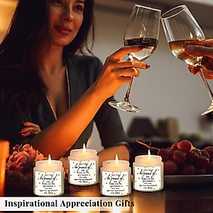 Fumete 10 Pcs Jars Scented Soy Candles 3.5 oz Candles Thank You Gifts for Employee Appreciation Gifts Secretary Coworker Nurse Teachers (Proud, White)