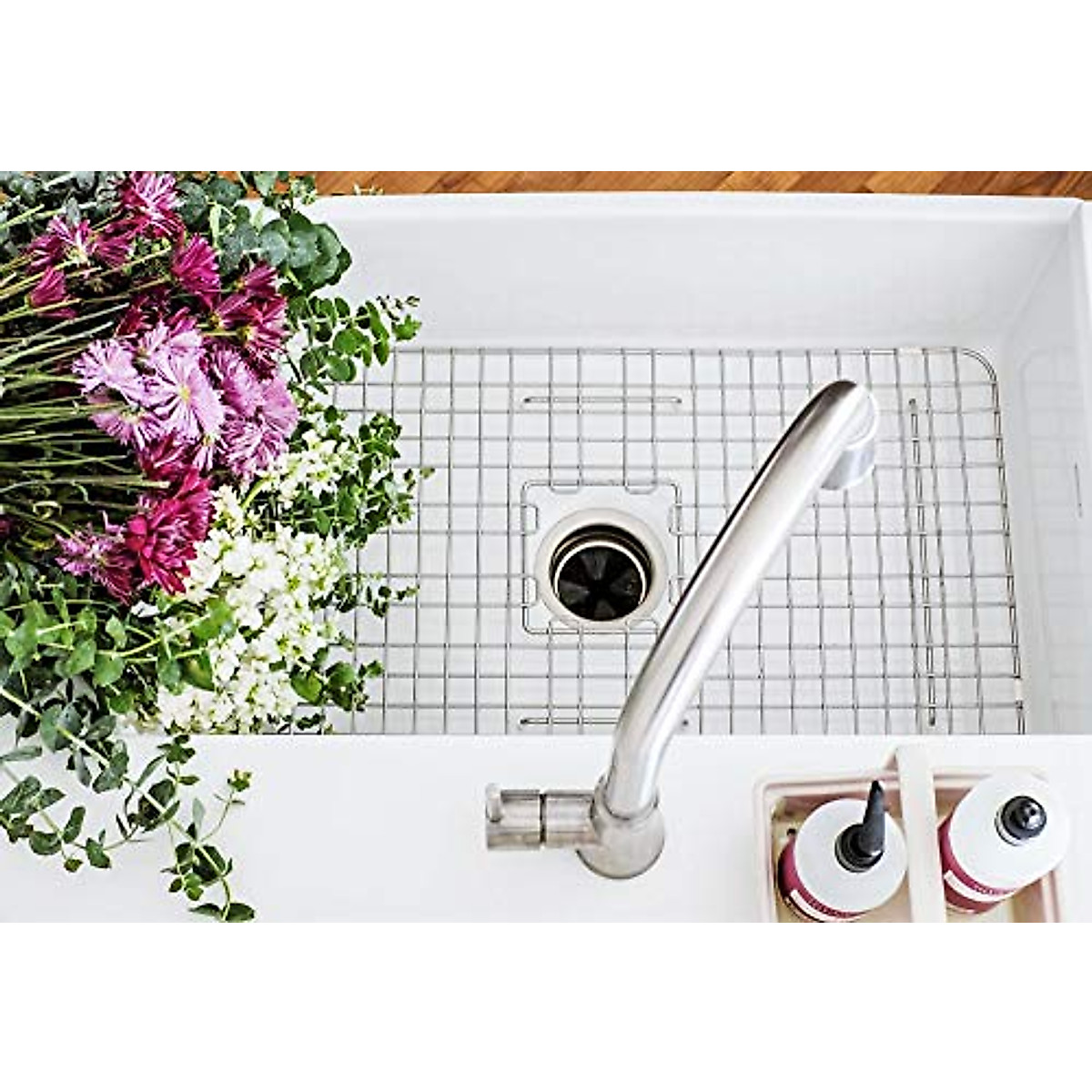 SinkSense Wren 27" x 15" Kitchen Sink Bottom Grid, Stainless Steel
