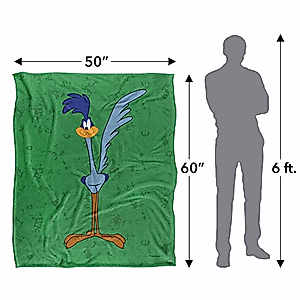 Looney Tunes Blanket, 50"x60", Road Runner Character Silky Touch Super Soft Throw
