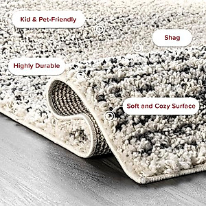 nuLOOM Scarlette Abstract Diamond Shag Accent Rug, 3x5, Off-white