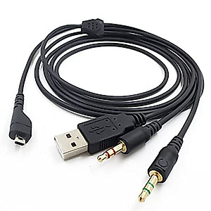 Replacement 3.5mm Arctis Headset Cord, Arctis 7 Audio Cable Wire Compatible with SteelSeries Arctis 5, Arctis 3, Arctis Pro Wireless, Arctis Pro Gaming Headsets to PC Laptop, 6FT