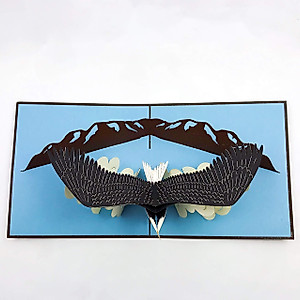 Liif Eagle Flying Father's Day Pop Up Card For All Occassion, Happy Birthday Card, Fathers Day Card, Just Because, Congratulations, Get Well, New Business, Retirement, Eagle Scout Gifts