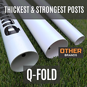 QuickPlay Q-Fold Match Soccer Goal – 30-Second Folding Design for Easy Setup | Portable Soccer Net Goal for Backyard | Weatherproof Soccer Goal Post for Adults & Kids – [Single Goal]