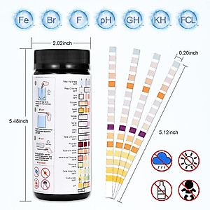 16 in 1 Tap Water Testing Kits for Drinking Water, 100ct Well Drinking Water Test Kit for Home, Fluoride Lead Hardness Test Kit with pH and More, Drinking Water Test Strips for Water Quality Test