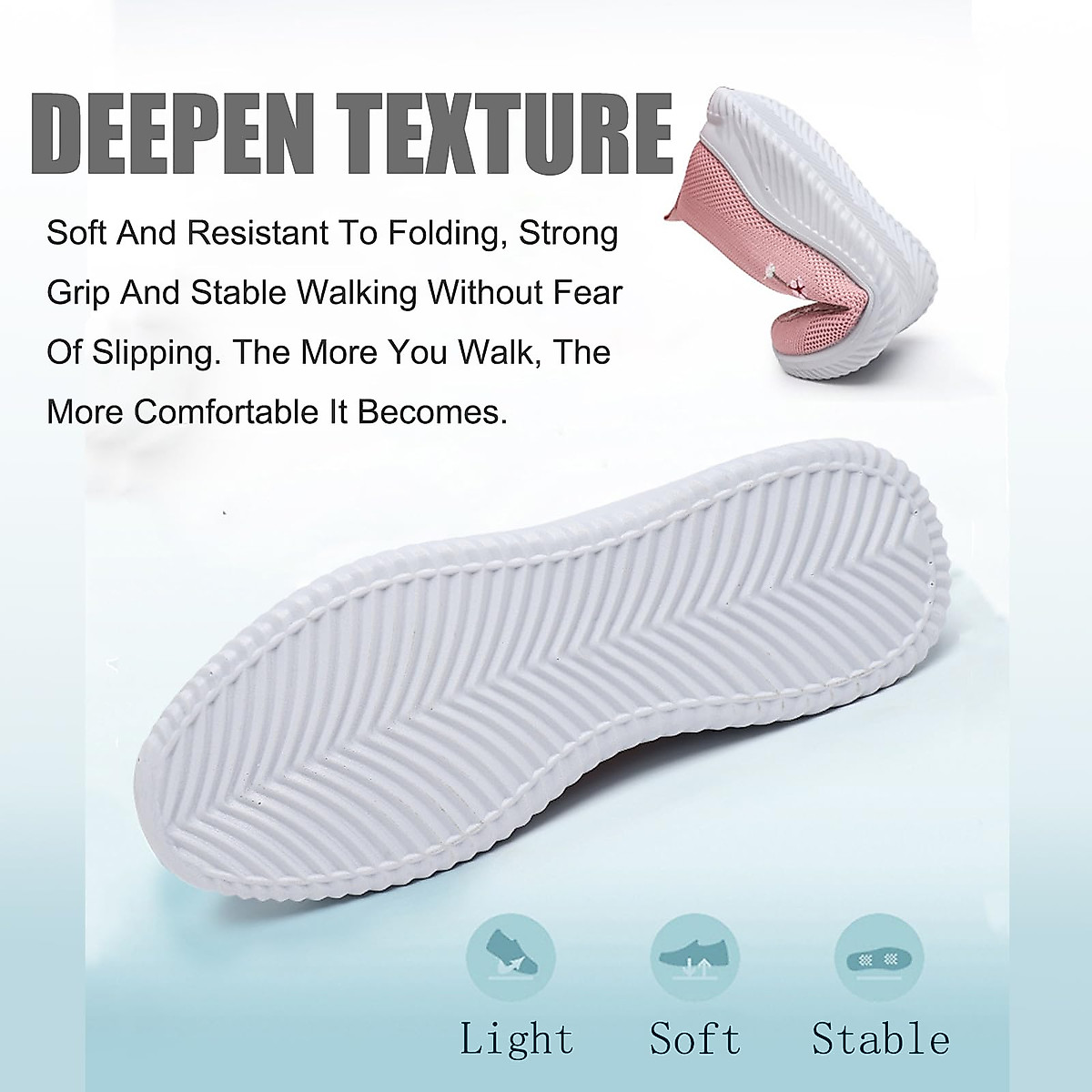 Lymphvity Women's Flower Embroidered Mesh Slip On Walking Shoes Height Fashion Wedge Increasing Loafers Sneakers Non Slip Memory Foam Mom Walking Nurse Shoes (7,Pink)