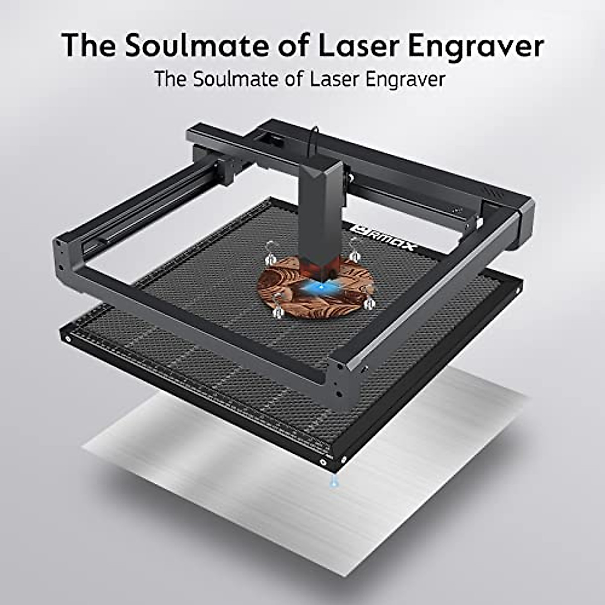 URMAX Honeycomb Laser Bed, Laser Cutter 19.68x 19.68x 0.87 inch Honeycomb Working Panel Set for CO2 or Diode Laser Engraver Cutting Machine,Honeycomb Working Table with Aluminum Plate