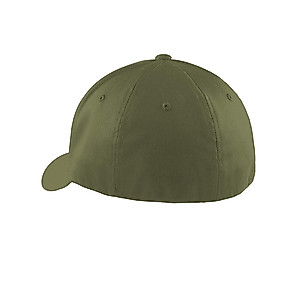 Knights Templar Crusader Cross Baseball Flexfit Hat | Custom Embroidered (Large-XLarge, Olive)