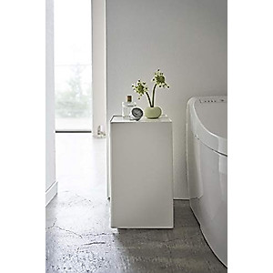 Yamazaki Bathroom Organizer Home Rolling Steel | Toilet Paper Stocker, One Size, White