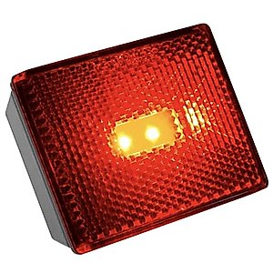 Lumitronics RV Reflector/Clearance LED Marker Light with Stud Mount (Red)