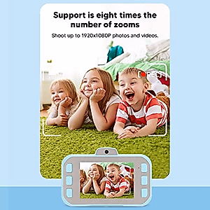 Kids Digital Camera, Mini Camera with 3.5 Inch 1080P Dual Lens, 20MP HD Small Kids Selfie Camera, for Girls and Boys 3 to 10 (Blue)