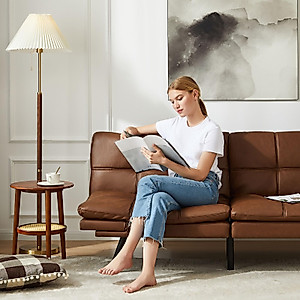 Sweetcrispy Brown Leather Bed Couch Sofas