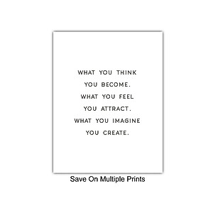 Inspirational Buddhism Quotes Set - Zen Home Decoration Wall Art Decor for Living Room, Yoga Studio, Office - Unique New Age Gift for Buddhist, Meditation Instructor - 8x10 Buddha Prints - Unframed