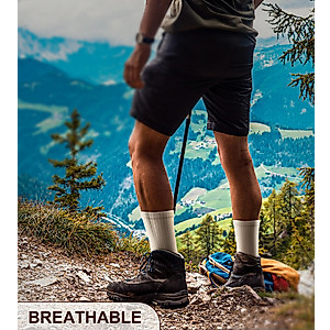 BULLIANT Compression Socks for Men 6Pairs, Athletic Crew Socks Cushioned For Men Sports Running-Arch Support(6Pairs,Shoes Size:Men 11-13)