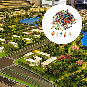 BQLZR 100PCS 1:200 Scale Hand Painted Layout Model Train People Figure