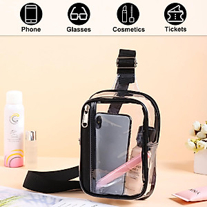 Clear Mini Sling Bag, Heavy Duty Clear Purse Fanny Packs, Cute Crossbody Purse for Concerts, Stadium, Travel