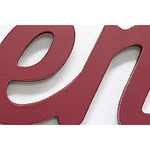 Stratton Home Décor S11581 Red Kitchen Wood Word Décor, 23.00 W X 0.50 D X 5.50 H