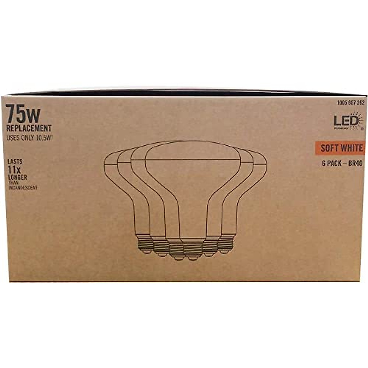 Home Depot 75-Watt Equivalent BR40 CEC Dimmable LED Light Bulb 2700K Soft White (6-Pack) Damp Location Rated