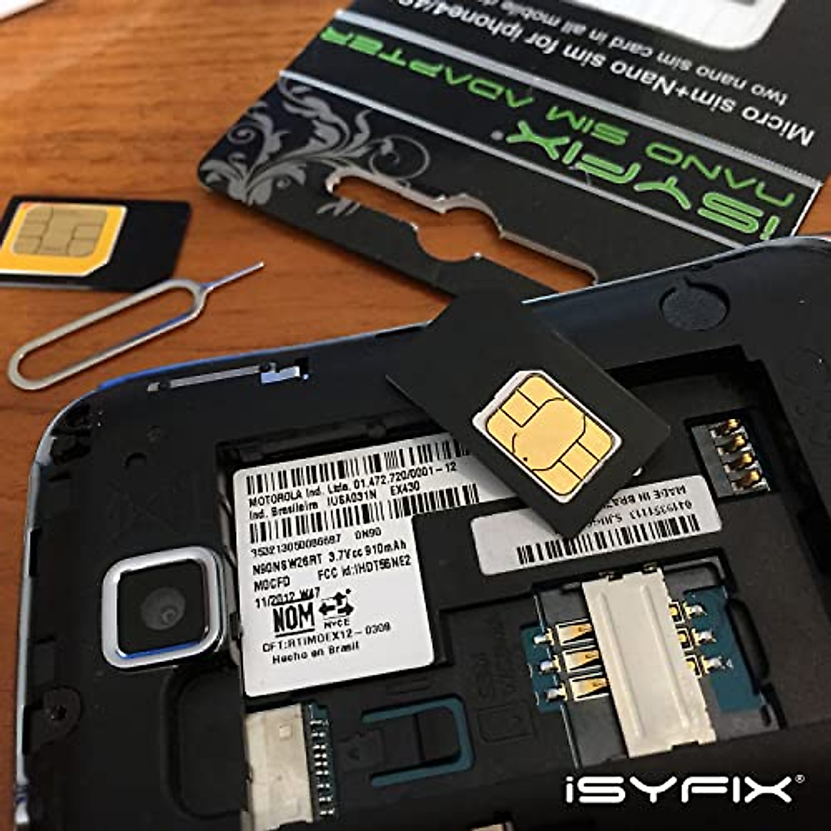 iSYFIX Sim Card Adapter Nano Micro - Standard 4 in 1 Converter Kit with ...