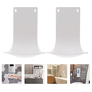 2pcs Plastic Water Tray Soap Dispenser Tray Soap Dispenser Water Tray Wall Soap Rack Dispenser Catch Tray Soap Dispenser Drip Tray Wall Mount Touchless Foam Water Drop Drinks White