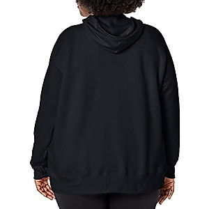 JUST MY SIZE womens Comfortsoft Ecosmart Fleece Full-zip Women's athletic hoodies, Ebony, 4X US