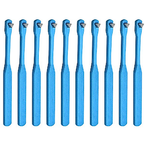 ARTMAN Instruments Molar Band Seater & Bite Stick - Blue, Pack of 10 - Orthodontic Dental Tools for Seating Molar Bands, Braces, and Bite Adjustment - Serrated Tip, Durable, Comfortable
