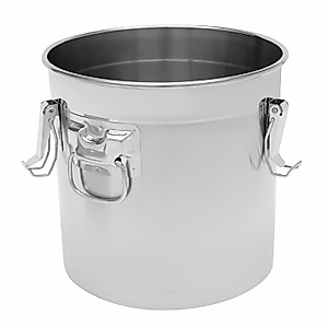 TOOL1SHOoo 21L/33L Airtight Rice Bucket 304 Stainless Steel Canister Food Storage Container Food Storage Container Airtight Canister Storage Bucket with Lid (21L)