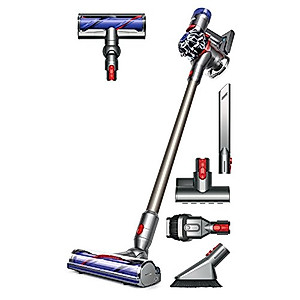 Dyson V8 Animal Cordless HEPA Vacuum Cleaner + Direct Drive Cleaner Head + Wand Set + Mini Motorized Tool + Dusting Brush + Docking Station + Combination Tool + Crevice Tool