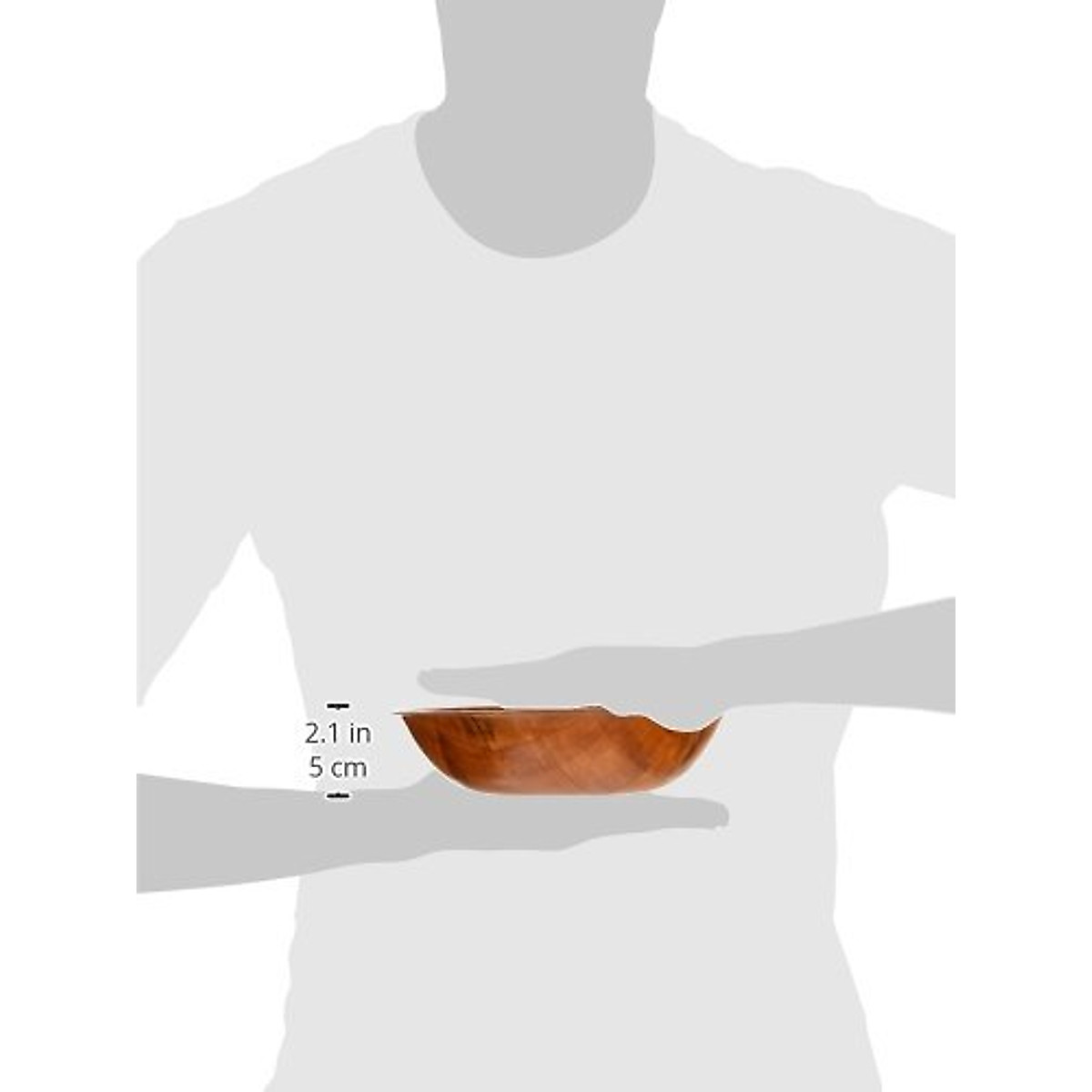 Winco WWB-8, 8-Inch Woven Wood Salad Bowl, Brown