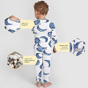 Burt's Bees Baby baby boys Pajamas, Tee Pant 2-piece Pj Set, 100% Organic Cotton and Toddler Pajama Bottoms, Eggshell A-bee-c, 3T US