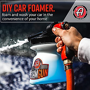 Adam's Polishes Standard Foam Gun - Car Wash & Car Cleaning Auto Detailing Tool Supplies | Car Wash Kit Soap Shampoo & Garden Hose for Thick Suds | No Pressure Washer Required | Car Detailing to