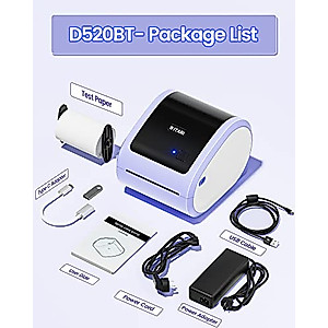 Bluetooth Shipping Label Printer 4X6 - Wireless Thermal Label Printer for Shipping Packages & Small Business - Thermal Shipping Label Printer Support with Phone, Compatible with Etsy , Shopify, UPS