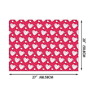 OXYLIPO 8 Sheets Heart Love Gift Wrapping, 4 Patterns Couple Recyclable Wrapping Paper for Kids Girls Boys Present Birthday Party Baby Shower Valentine's Day Theme Gift Wrap