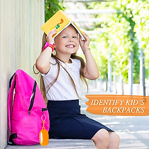 Sanwuta 24 Pieces Kids Luggage Tags Silicone Bag Tags for Backpacks Kids Backpack Tags with Name/ID/Address Card Suitcase Tags Identifiers Name Tags for Luggage