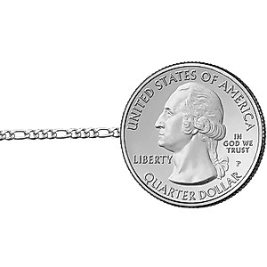 Savlano 925 Sterling Silver Solid Italian Figaro, Rope,Herringbone, Curb, Ball Bead, Snake, Mariner Chain Anklet for Women, Comes in 0.8mm - 5mm With Gift Box (10, Figaro 4mm)