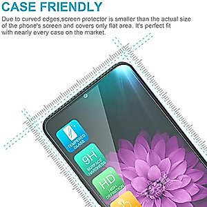 TJS for Alcatel TCL 30 Z T602DL Case, TCL 30 LE Case, with Tempered Glass Screen Protector, Dual Layer Hybrid Shockproof Drop Protection Impact Phone Case Cover for TCL 30Z / TCL 30LE (Red)