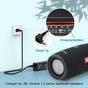 19V 65W AC DC Adapter Charger Compatible with JBL Boombox Portable Bluetooth Waterproof Speaker BL Xtreme Xtreme 2 JBL Boombox Portable Wireless Speaker (Black, Blue, Red) Power Supply Cord