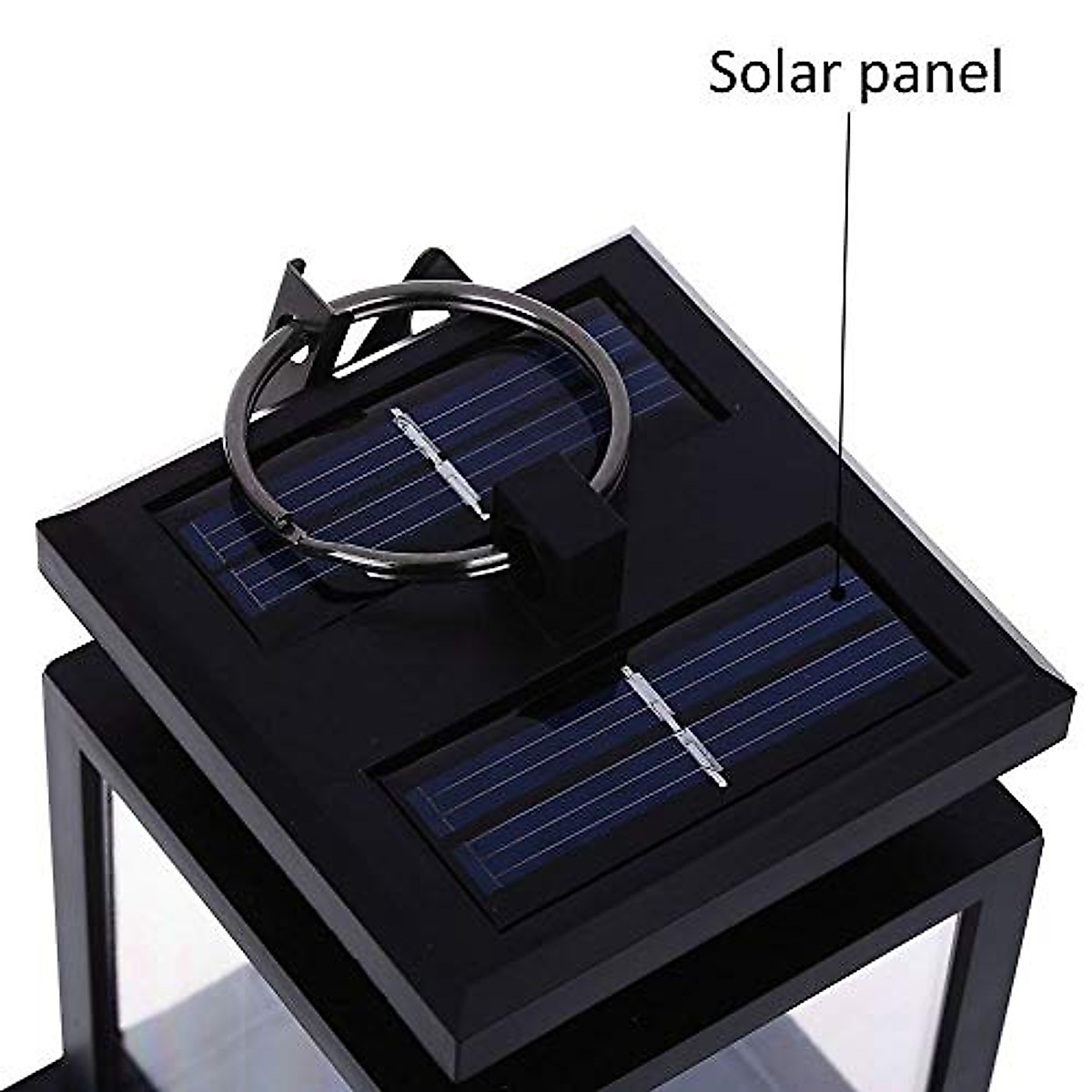 2PCS Solar LED Outdoor Flashing Candle Lantern Outdoor Light Home Garden Decoration Light Warm Flame Flashing Tea Light