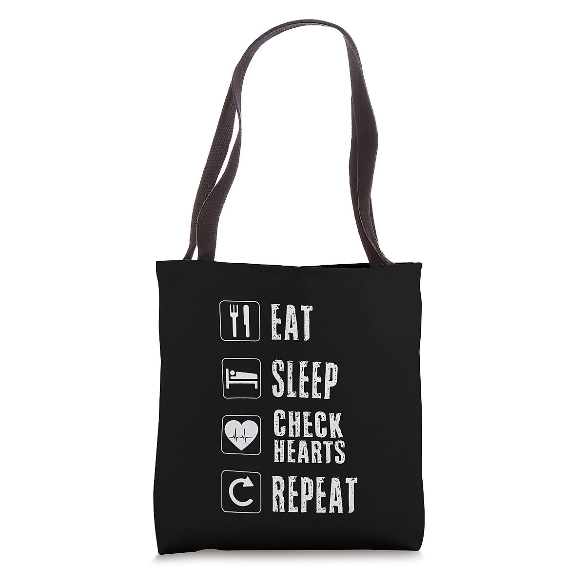 Cardiac Nurse EKG CVT Cath Lab Nursing Heart Beat Tech Tote Bag