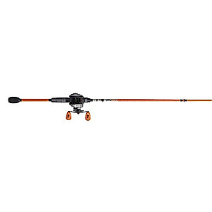 Abu Garcia 6'6" Max STX Fishing Rod and Reel Baitcast Combo, 1-Piece Rod, Size LP Reel, Left Reel Handle Position, Lightweight Graphite Frame, MagTrax Brake System