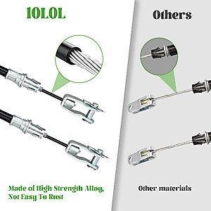 10L0L Golf Cart Brake Cable Set for Club Car DS 2000-up, 42inch Brake Cable Kits Suitable for Driver & Passenger Side, OEM# 102022101