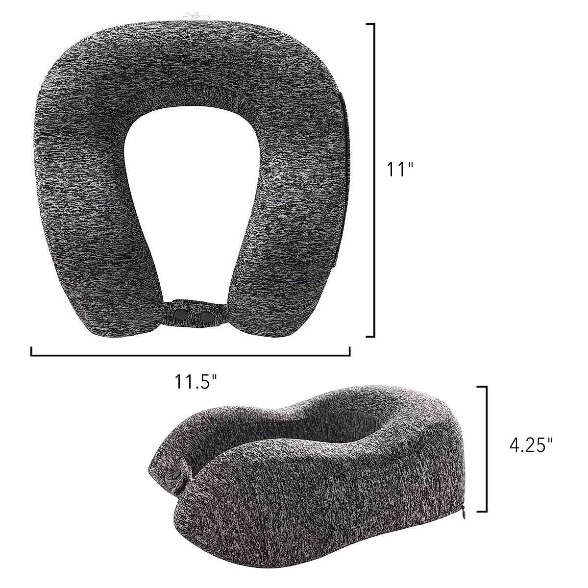 Truwelby Travel Pillow, Neck Pillow Memory Foam Neck Pillow for Travel, Airplane Travel Kit with 3D Contoured Eye Cover Earplugs Standard Airplane Pillow Cooling Travel Head Support Pillow