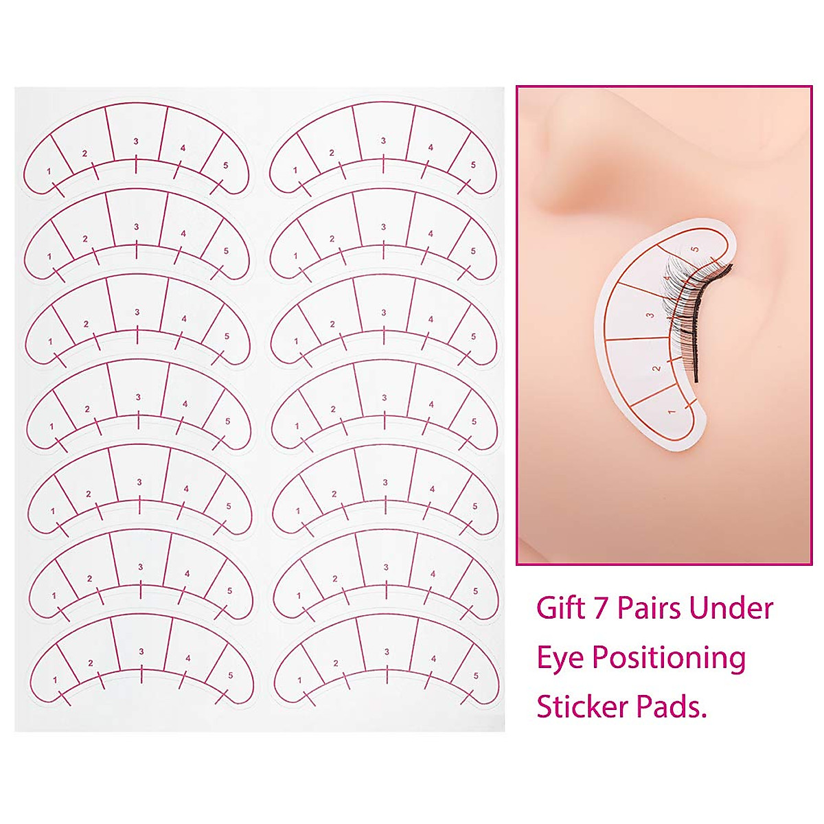 Practice Lashes for Lash Extensions FADLASH 25 Pairs Self Adhesive Eyelashes Lash Extension Strip Eyelashes for Lash Mannequin Head Eyelash Extension Supplies Black